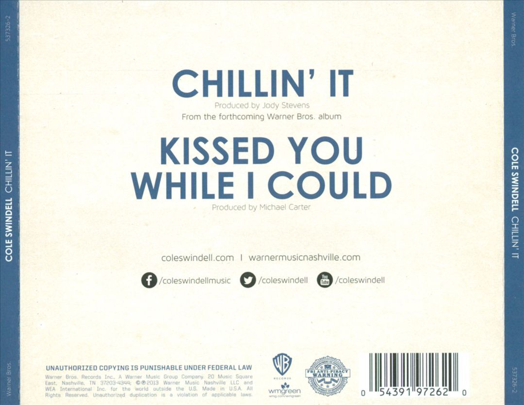 COLE SWINDELL CHILLIN IT [SINGLE] NEW CD 54391972620| eBay