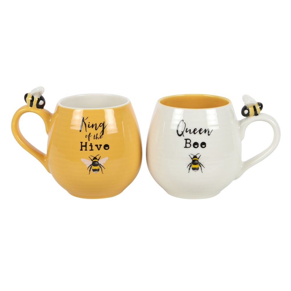 Bee-utiful be bee Ceramic Kitchen Cup Mug Set Jug Dish Bowl Keyring ...
