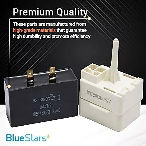 Kenmore Frigidaire Refrigerator Compressor Relay Start and Capacitor | eBay