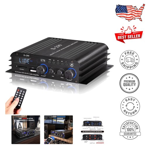 High-Fidelity 800W Mini Audio Amp with Active Subwoofer Connection ...