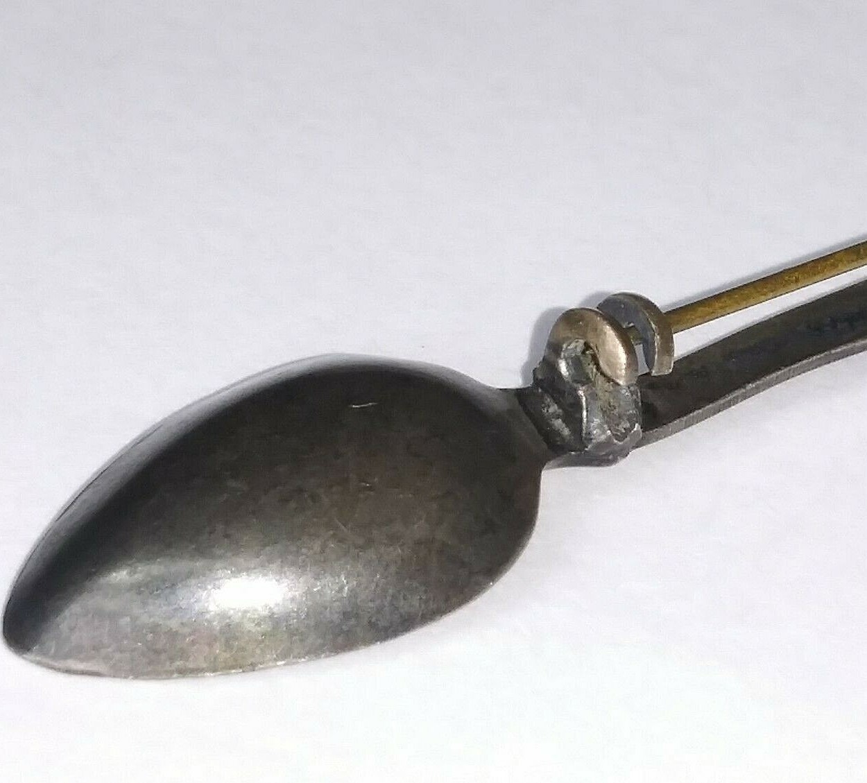 ! Antique Cherub Angel Sterling Silver Spoon Brooch/P… - Gem