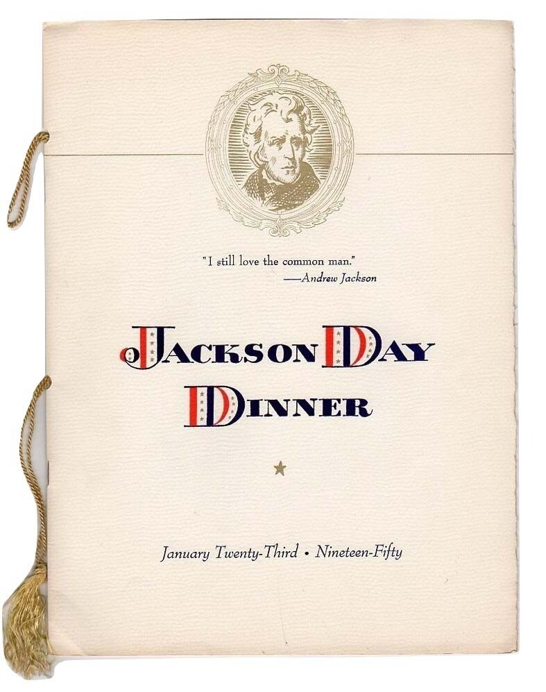 1950 Jackson Day Dinner Program George Jessel | eBay