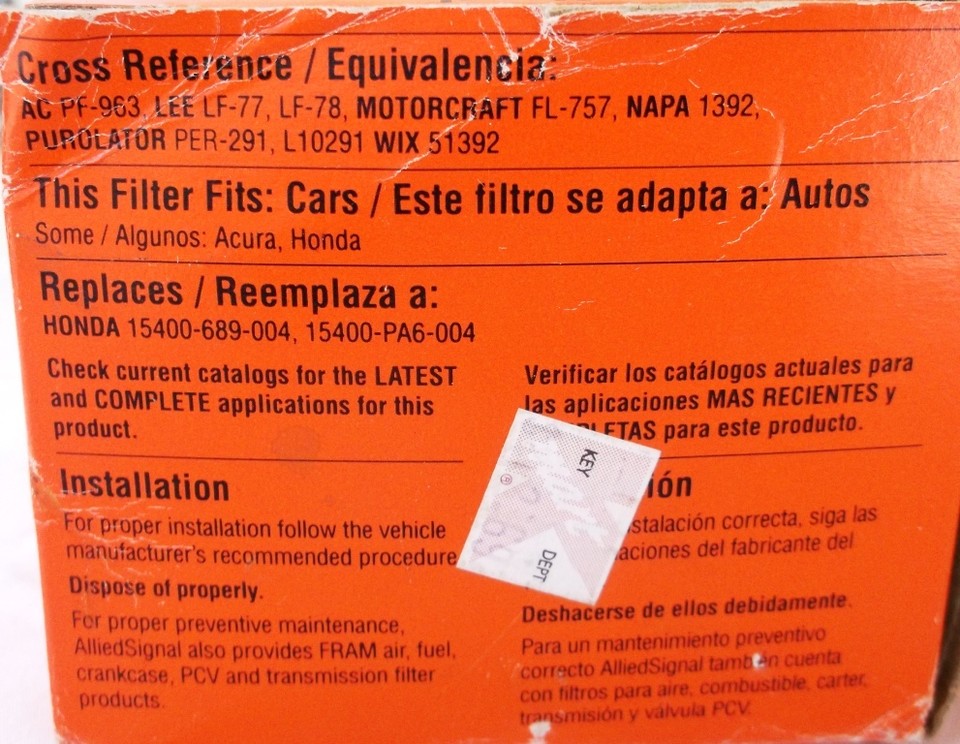 3- Engine Oil Filters-Extra Guard FRAM PH3531 Penske PN3531 | eBay