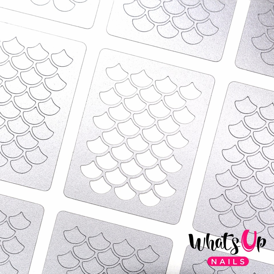 Whats Up Nails Scales mermaid stencils, scale stickers for nail art ...