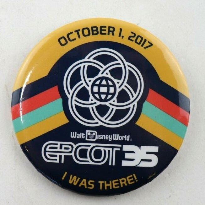 Walt Disney World Epcot 35th Anniversary Button Pin 2017 WDW | eBay