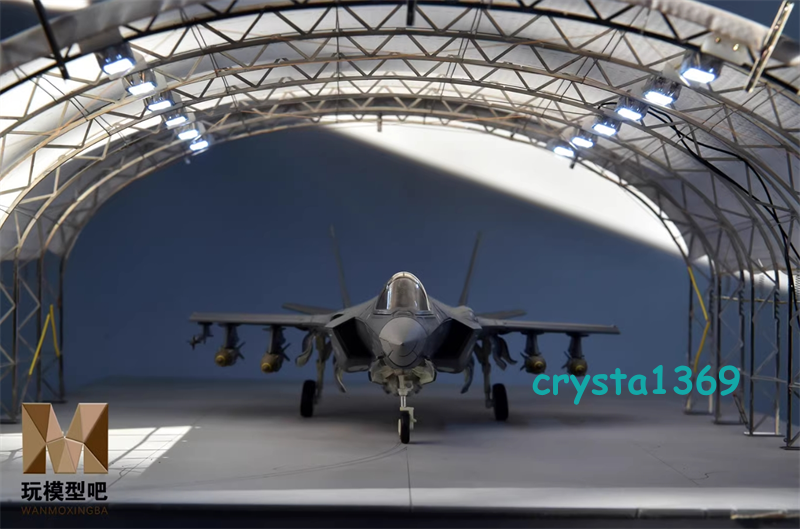 1:72 Military Airport Tarmac Model with Metal Shed LED Light on ...