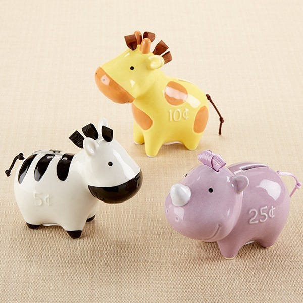 Bank Buddies 3-Piece Safari Bank Gift Set Baby Shower Gift | eBay
