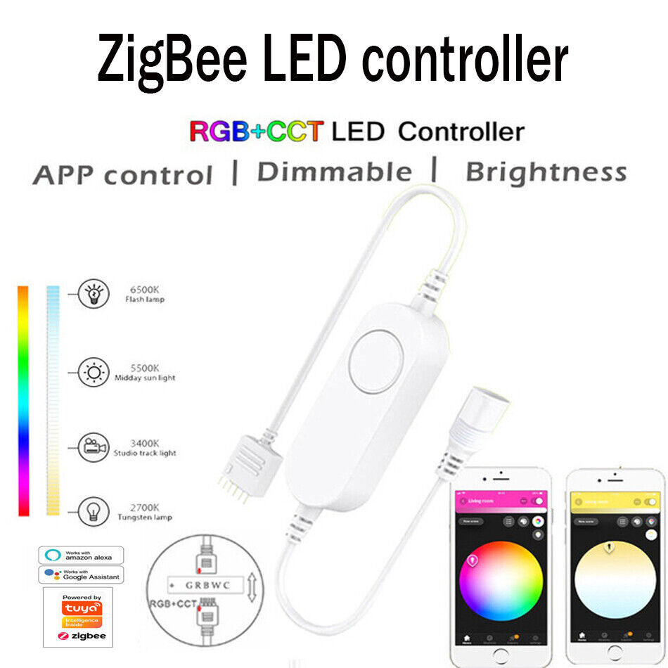 TUYA Zigbee Smart Life APP Led Dimmable Controller Voice for RGB RGBW ...
