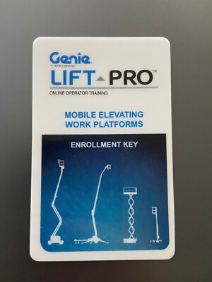 GENIE Lift Pro (AWP) Aerial Work Platform Course, Access Card | eBay