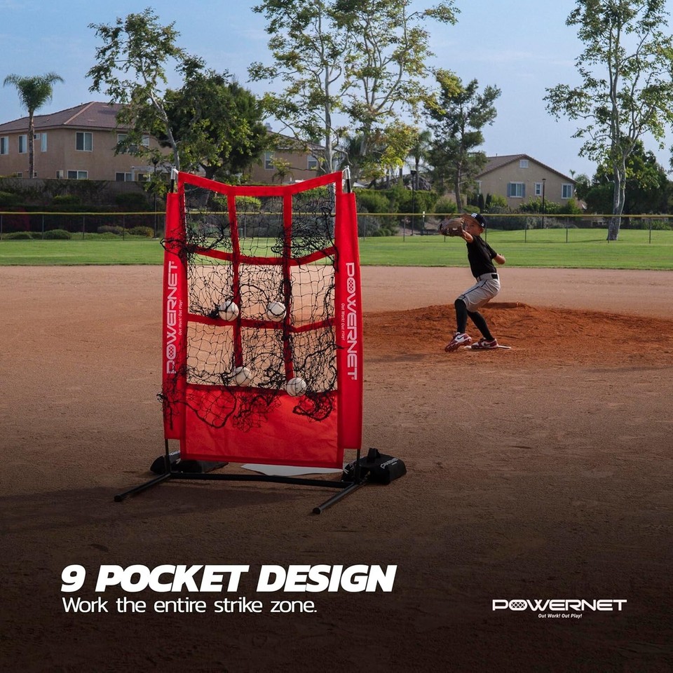 PowerNet Portable Strike Zone Trainer - Pitchers, Baseball Softball ...