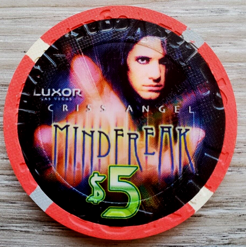 $5 Las Vegas Luxor Chris Angel Mindfreak 1st Issue Casino Chip ...