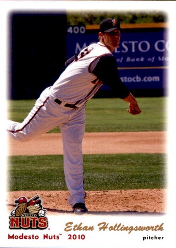 2010 Modesto Nuts Grandstand #11 Ethan Hollingsworth Joliet Illinois IL ...