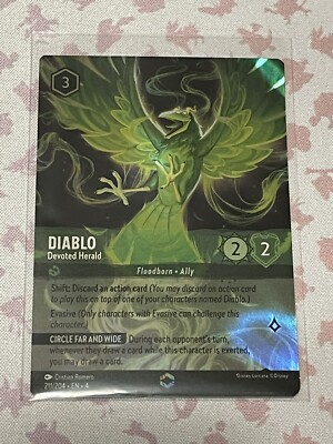 Disney Lorcana Ursula’s Return Diablo Devoted Herald Enchanted 211/204 ...
