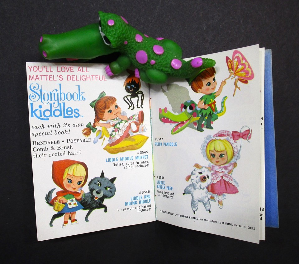 1967 Liddle Kiddles Peter Pandiddle, Crocodile, Tinkerbell, Storybook ...