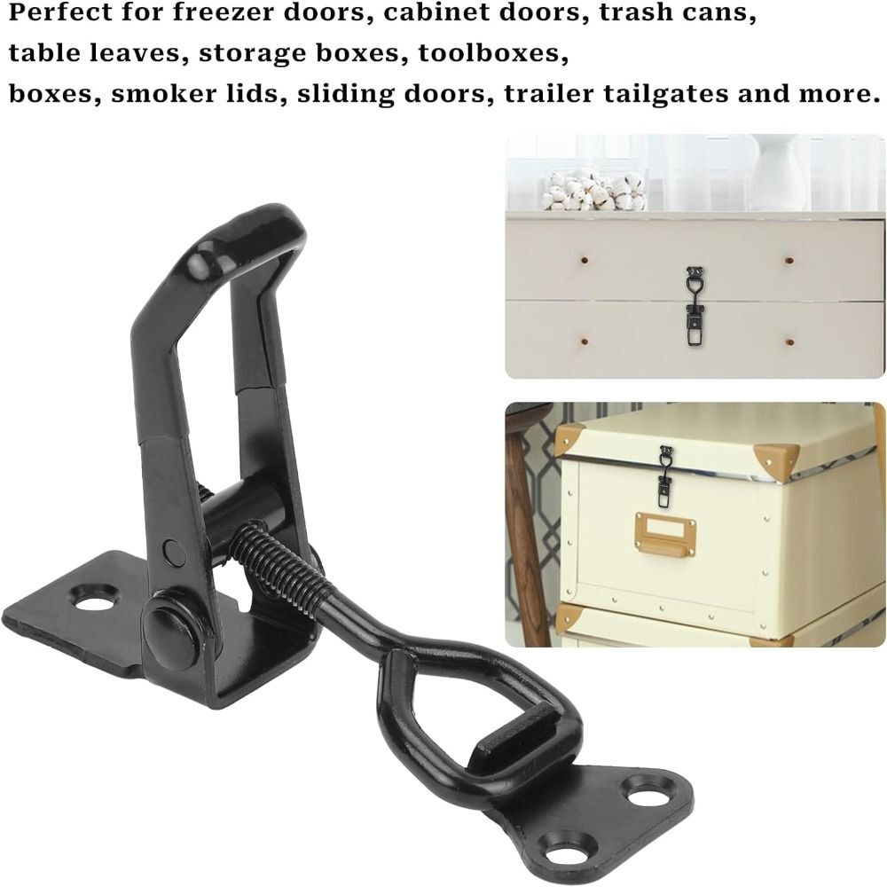 2 PCS Iron Spring Toggle Latch 8.38cm Clasp Buckle Latch Cabinet Boxes ...