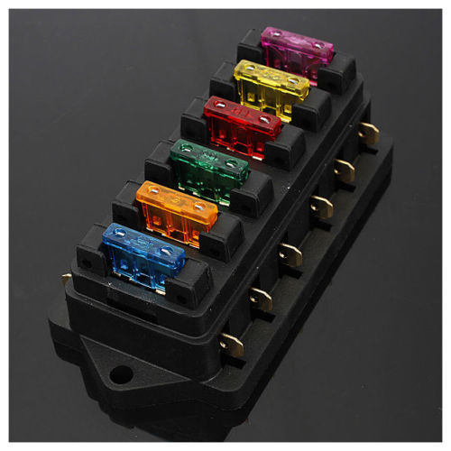 Universal Motorcycle Fuse Box 6 Fuses Yamaha Suzuki Honda Kawasaki no ...