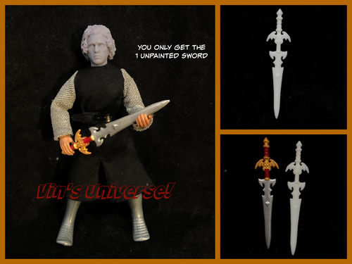 Custom 8" Mego Scale Sire Denathrius Remornia Sword - UnPainted Sword ...
