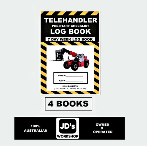 Telehandler Daily Pre-Start Inspection Checklist Log Book [A5 Size] [4 ...