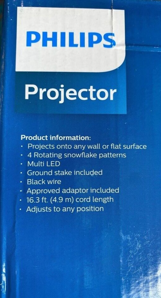 MULTI COLOR CHRISTMAS PHILIPS SNOWFLAKE PROJECTION LIGHT NEW IN BOX ...