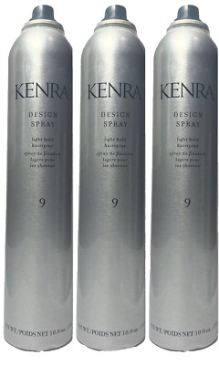 3 Kenra Design Spray #9 Light Hold Hairspray 10 oz ea (810) 14926168102 ...