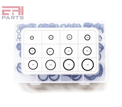 EAI O-Ring Kit Assortment, FPM/FKM Black, (12 Sizes, Total 200pcs) | eBay