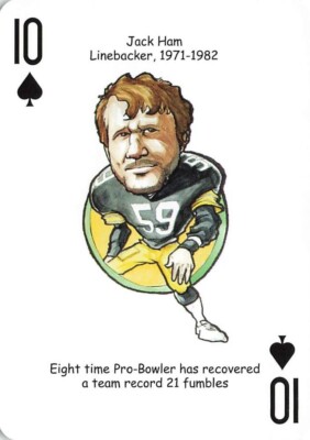 Jack Ham 10 Spades Pittsburgh Steelers NFL Football Legends Playing ...