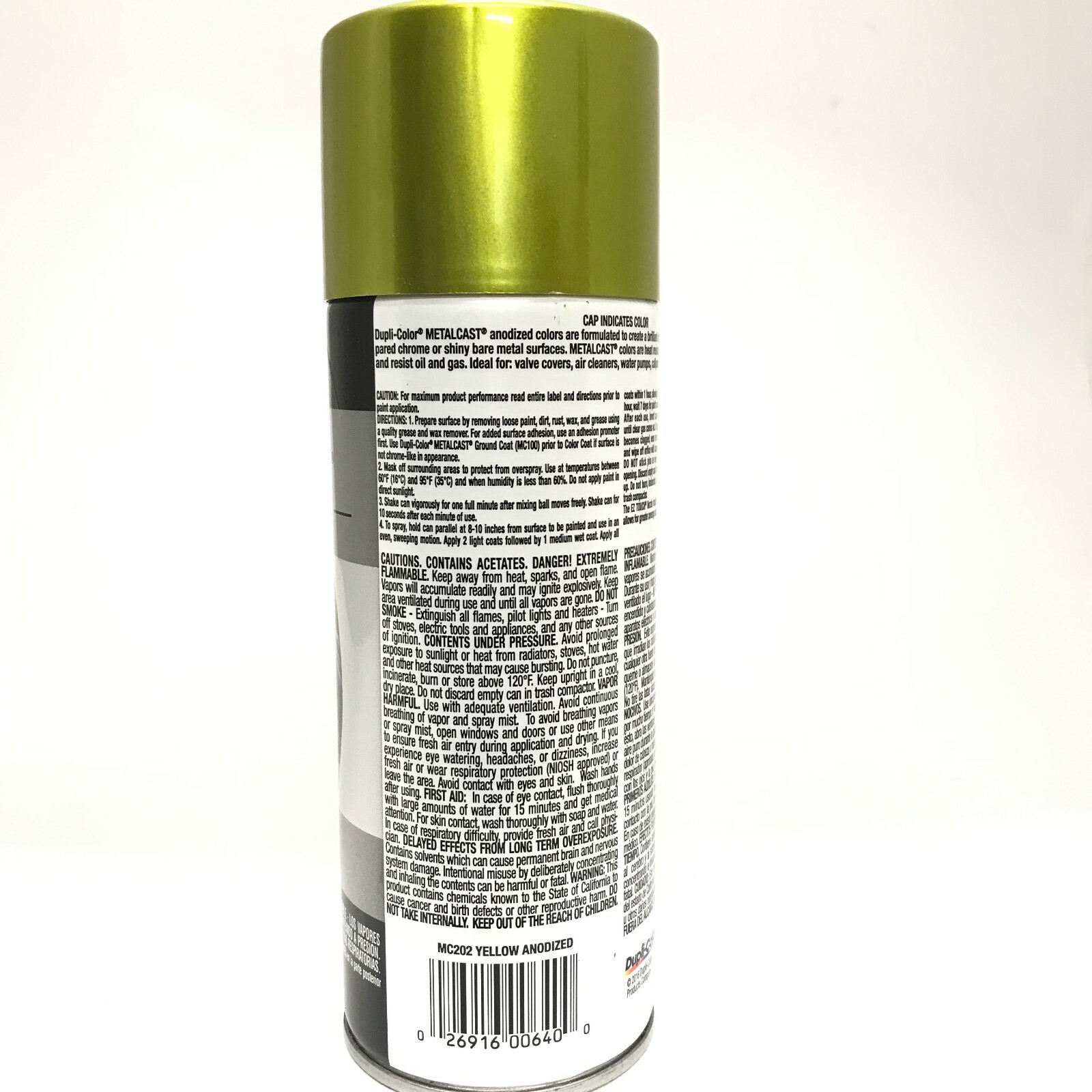 Duplicolor MC202-3 PACK MetalCast YELLOW Anodized Heat Resistant Coat ...