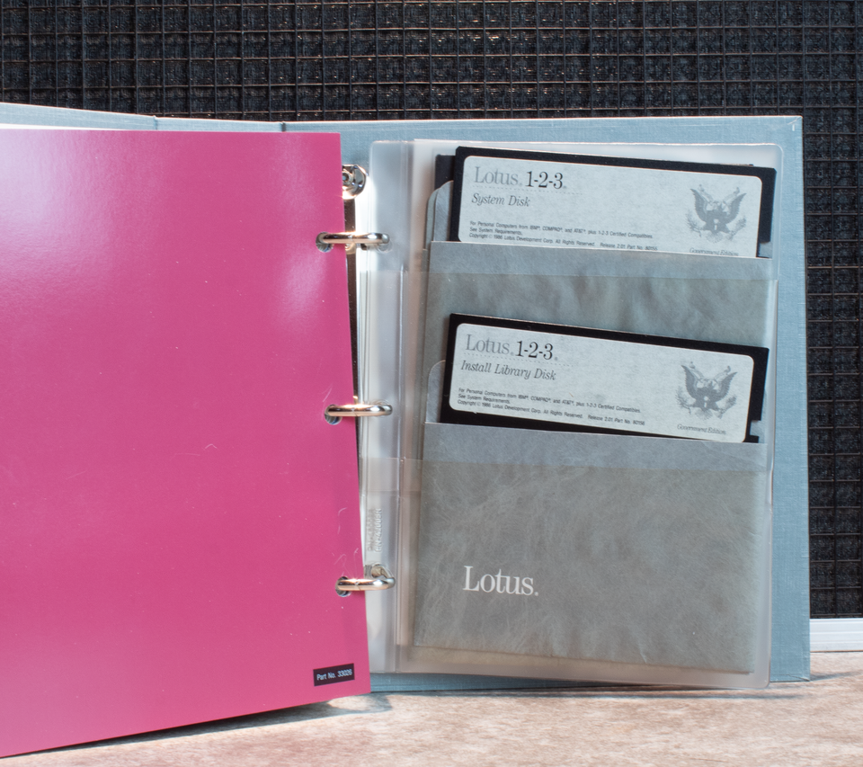 VTG LOTUS 123 1-2-3 Software Release 2.01 Floppy Disk Manual Reference ...