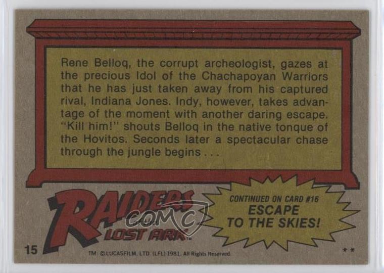 1981 Topps Raiders of the Lost Ark Belloq's Prize #15 0y59 | eBay