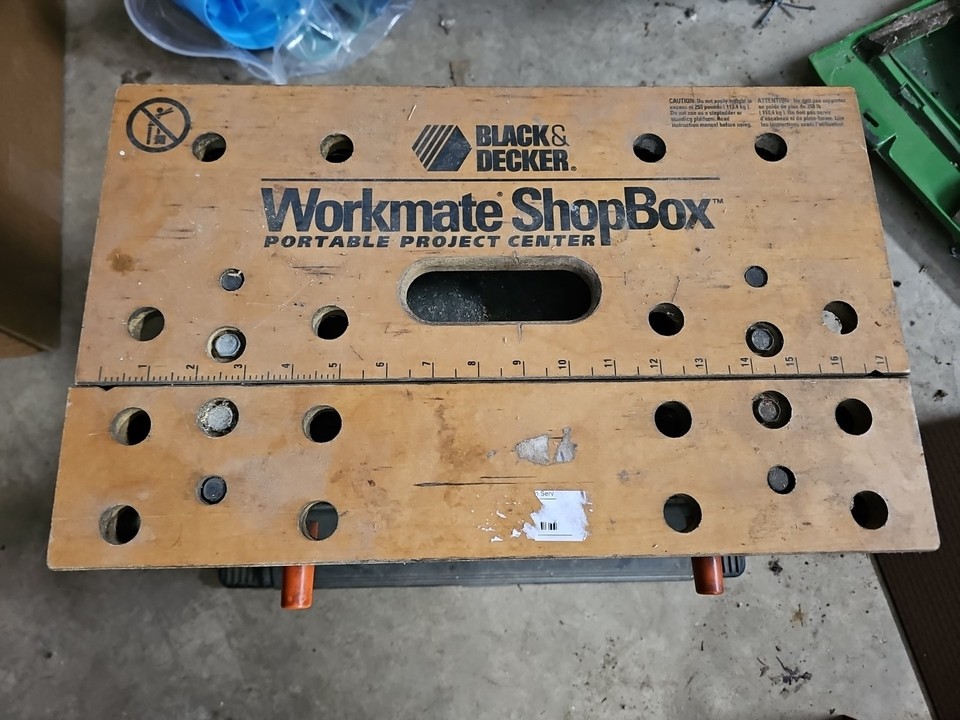 Black & Decker WORKMATE Portable Shop Box w/ Tray Adjustable Table Top | eBay