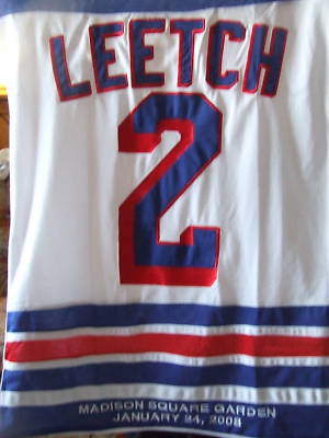 BRIAN LEETCH NEW YORK RANGERS LARGE RETIREMENT NIGHT BANNER RARE HOF ...