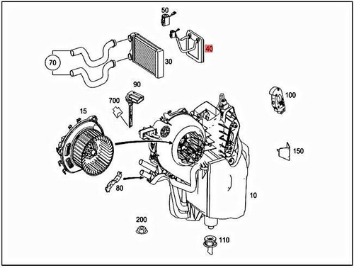 Genuine MERCEDES V251 X164 X166 GL-CLASS X164 X166 Evaporator ...