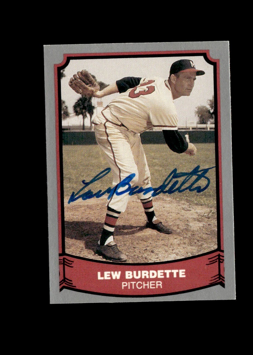 Lew Burdette 1988 Pacific Legends Braves authentic autographed card | eBay