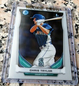 CHRIS TAYLOR 2014 Bowman CHROME 1st Rookie Card RC Los Angeles Dodgers ...