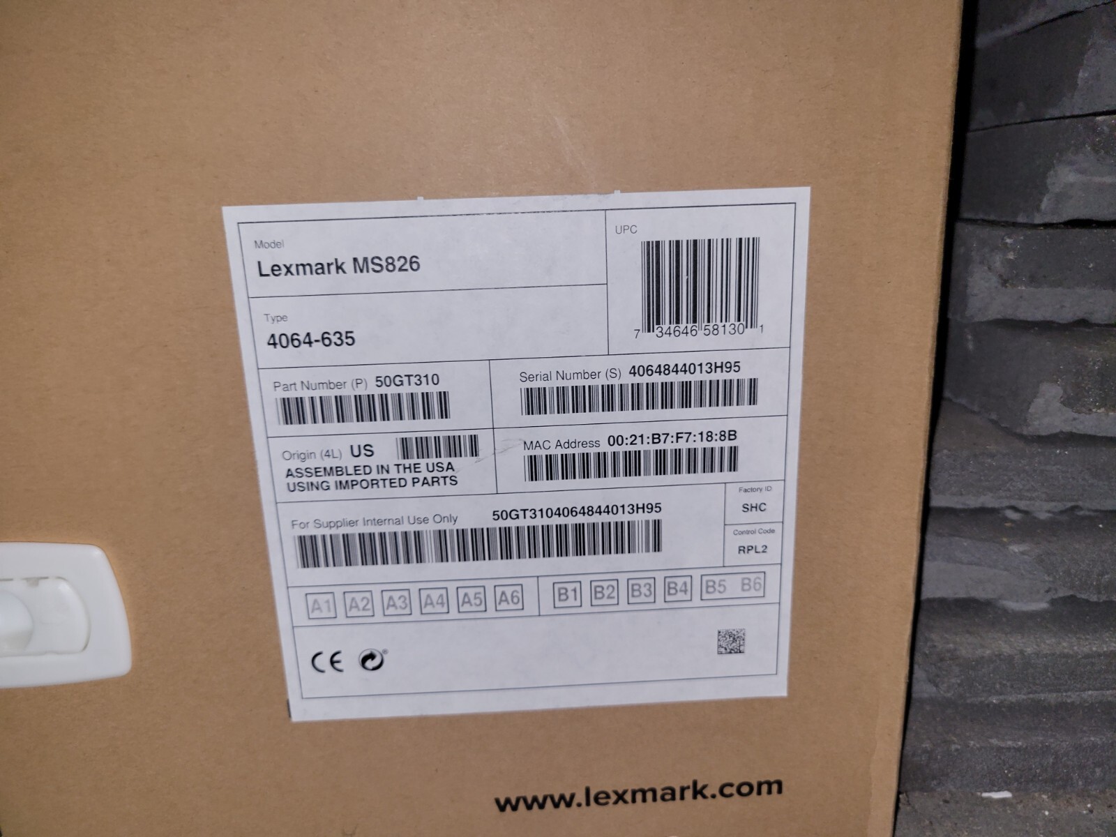 Lexmark MS826DE Monochrome Laser Printer 70ppm NEW-SEALED | eBay