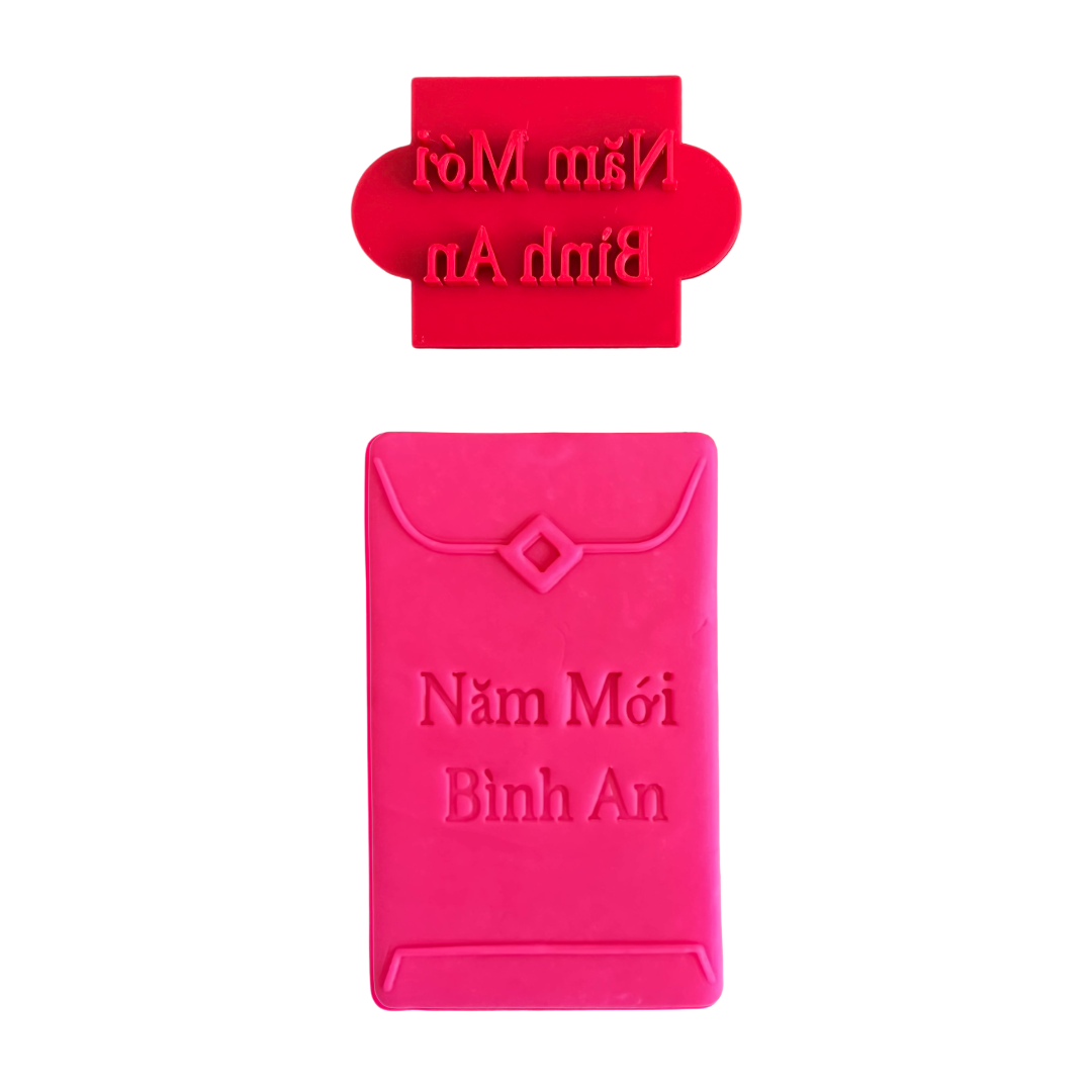 Red Envelope Cookie Cutter Debosser Năm Mới Bình An Blank Personalized ...