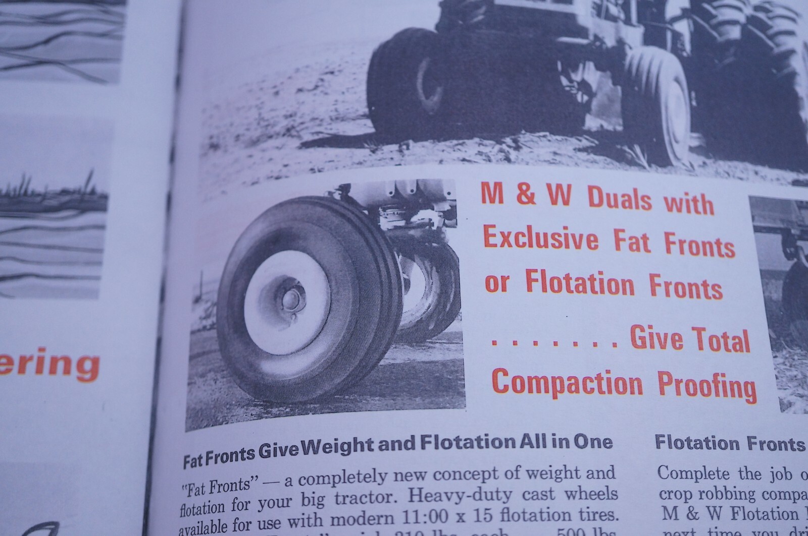 M&W Gear Co. Direct Axle Dual Hubs (3) Brochures for Big Brand Tractors ...