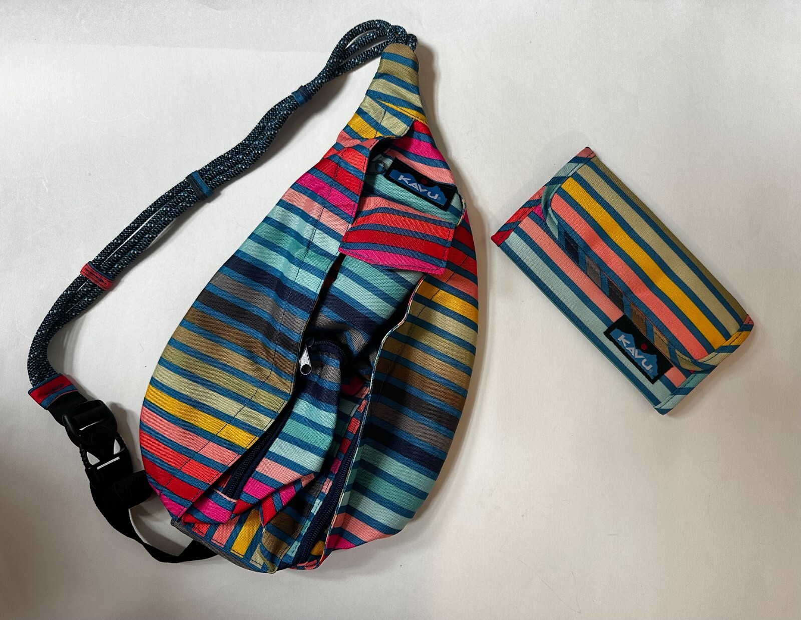 KAVU Chroma Rainbow Crossbody Rope Sling Bag Backpack… - Gem