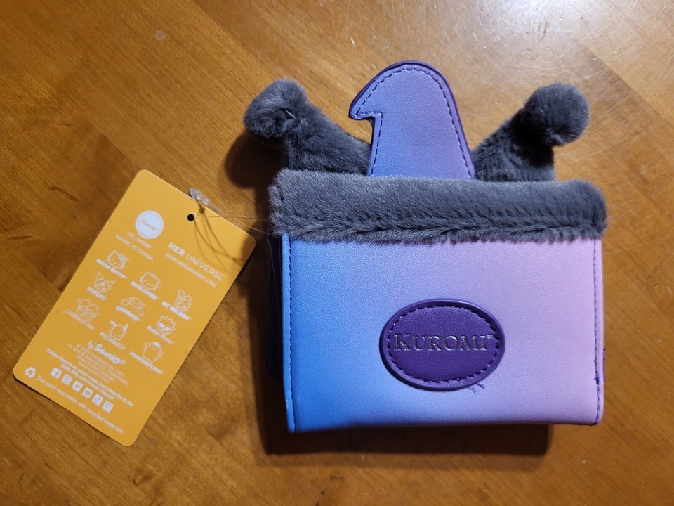 Hello Kitty and Friends Sanrio Kuromi Witch Fuzzy Wallet HER Universe ...