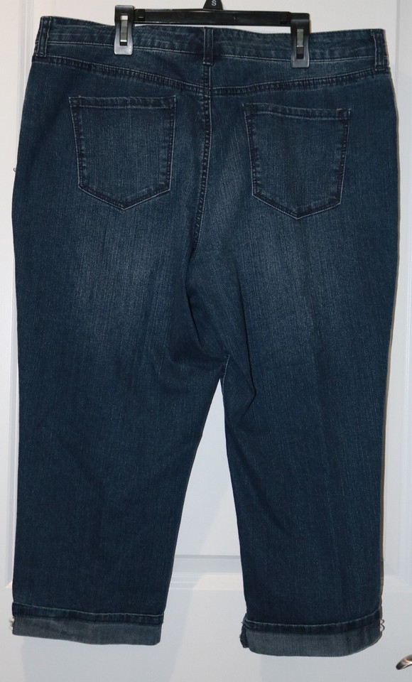 Jean Capris Size 12 Bandolino 5 Pocket Mandie Blue Denim Jeans High ...