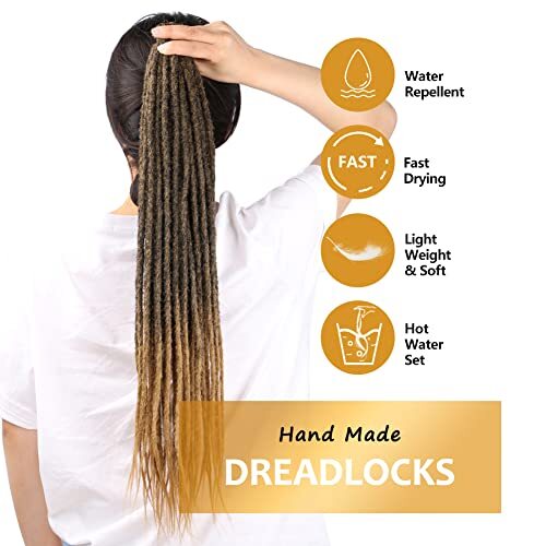 24inches Synthetic Single Ended Dreadlock 24 Inch 0.6cm SE 50 Strands ...