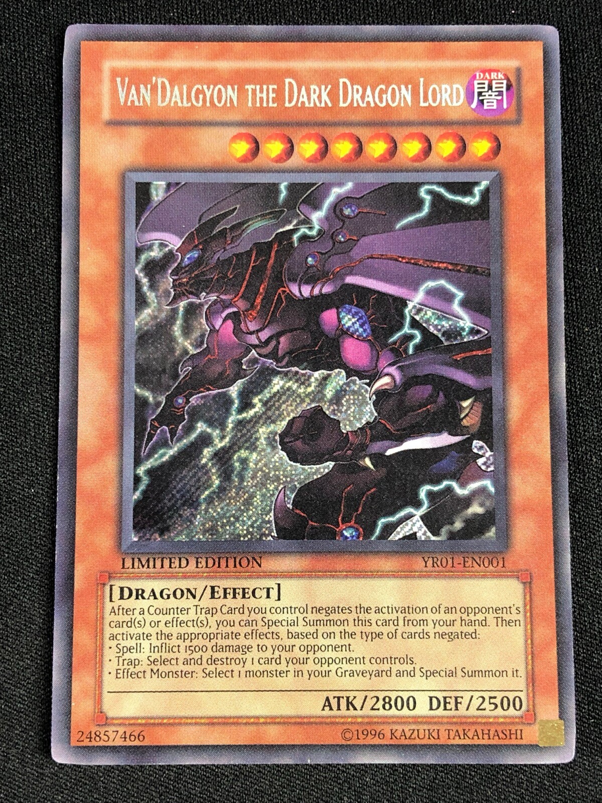 YUGIOH VAN'DALGYON THE DARK DRAGON LORD YR01-EN001 SECRET RARE MP | eBay