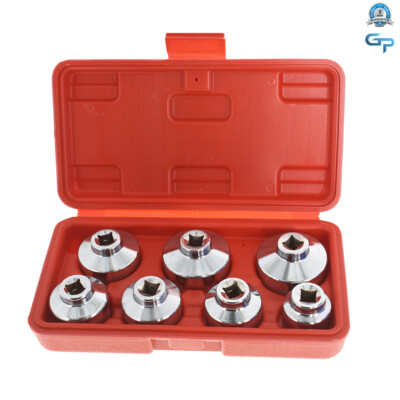 7PCS Oil Filter Socket Set Cup Socket Tool Set Cap Wrench 24 27 29 30 ...