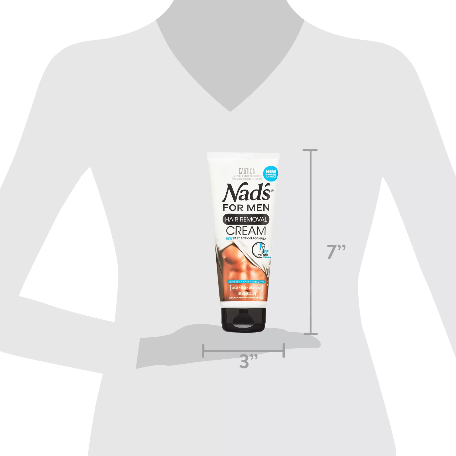 ( 2 Pack ) Nads for Men Hair Removal Cream Painless Hair Removal For ...