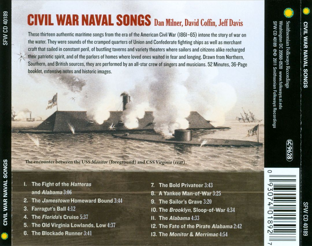 DAN MILNER CIVIL WAR NAVY SONGS NEW CD 93074018927 | eBay