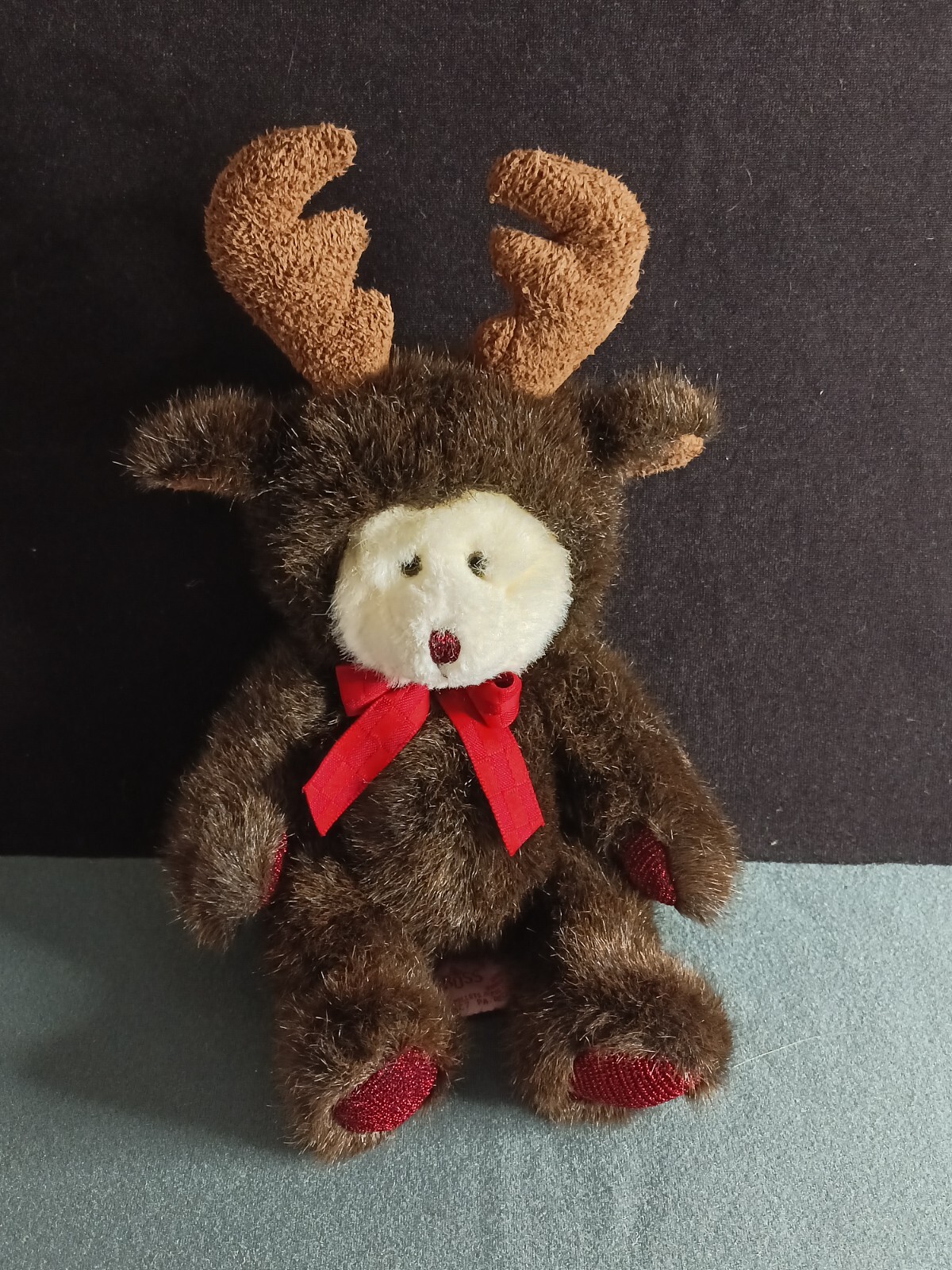 Russ Berrie Broose Holiday Plush Teddy Bear Moose Reindeer Brown ...