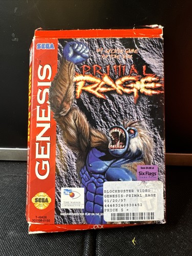 Primal Rage (Sega Genesis, 1995) complete CIB authentic tested fast ...