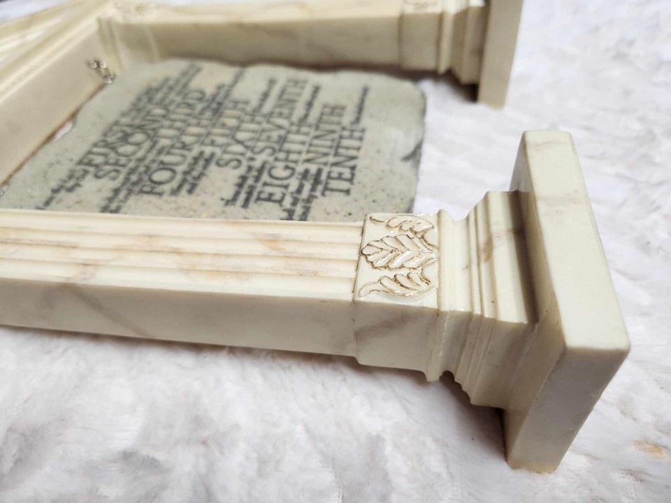 Ten Commandments Tablet with Roman Columns | eBay