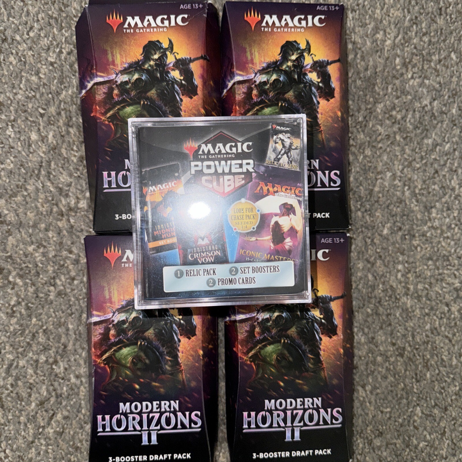 *NEW*🔥{MTG}Power Cube Chase Pack 1:4 + Modern HORIZONS II 3-BOOSTER ...