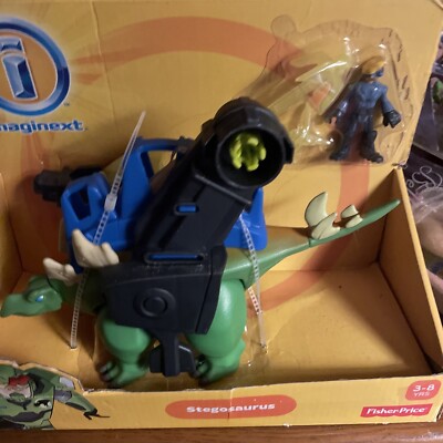 Imaginext STEGOSAURUS Robot Dinosaur with Commander Figure 2013 Fisher ...